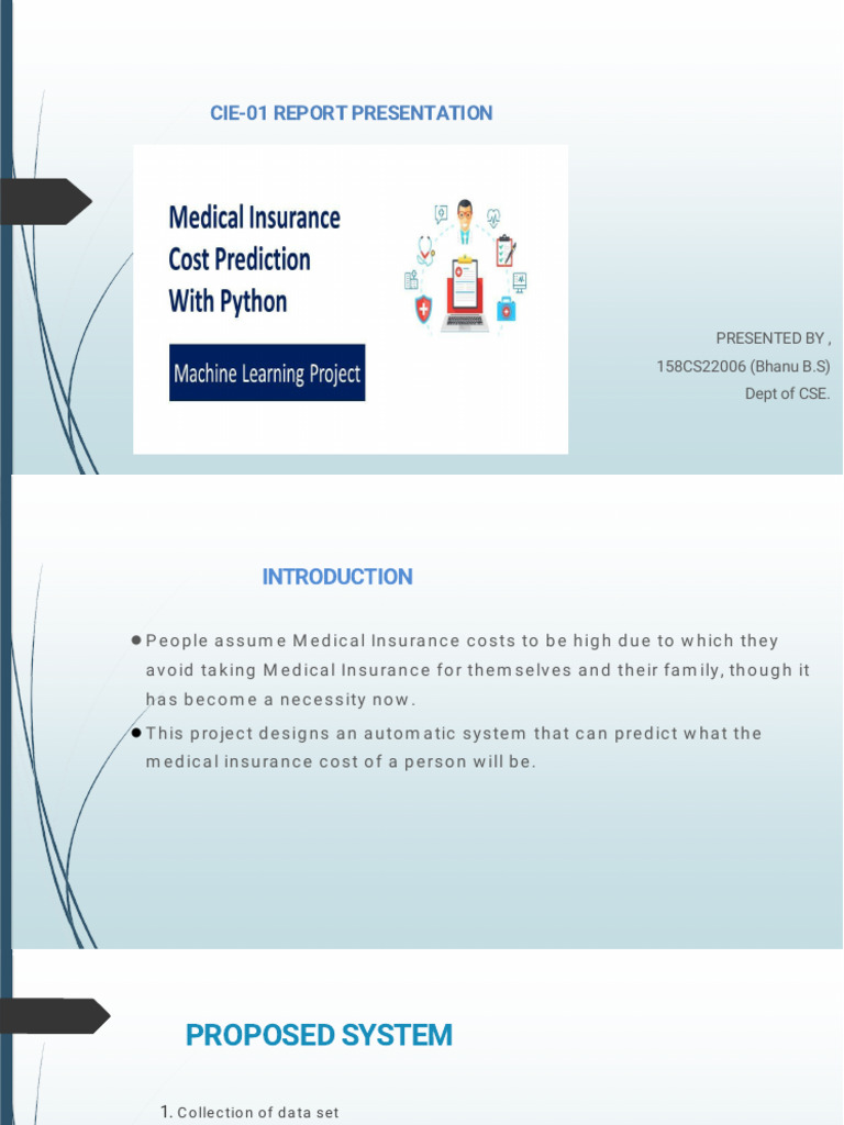 Medical Insurance Cost Prediction System | PDF