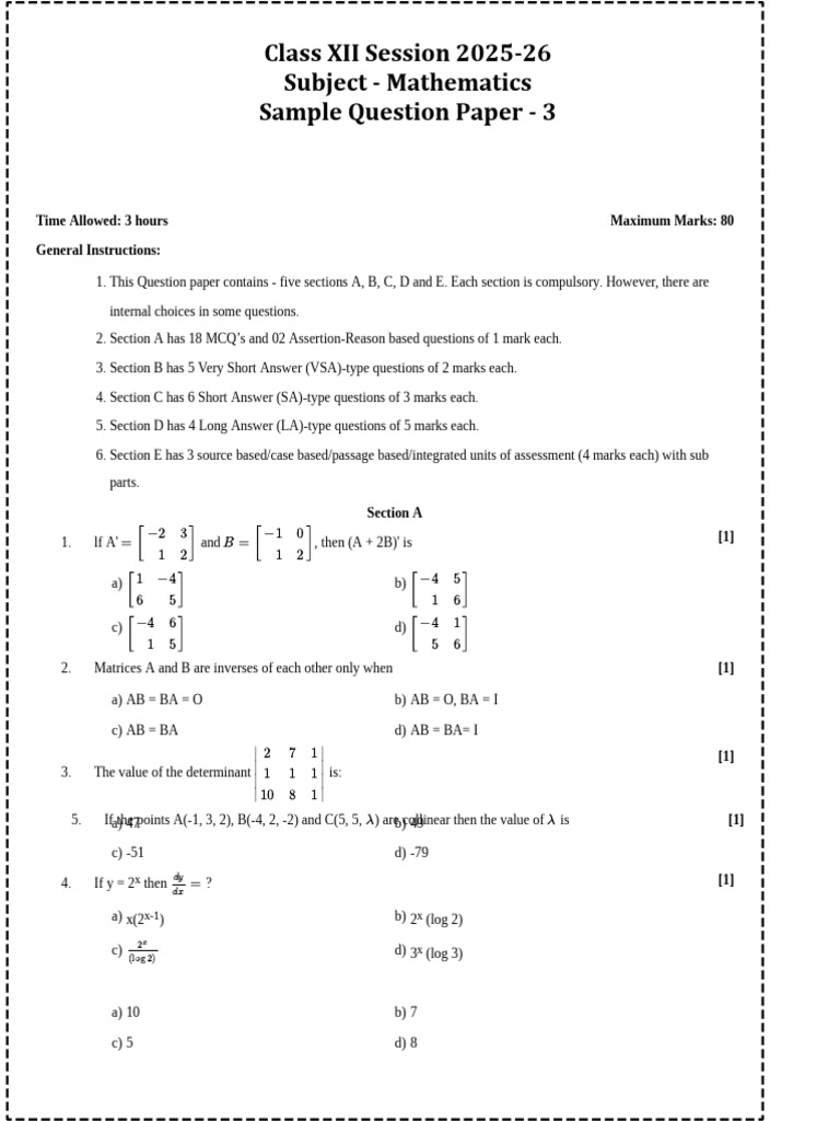 Maths -3 Class 12 | PDF | Angle | Mathematical Objects