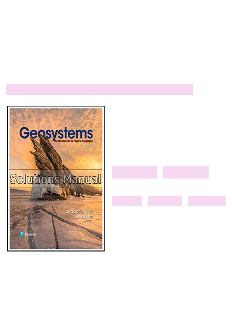 Geosystems An Introduction to Physical Geography 10th Edition ...