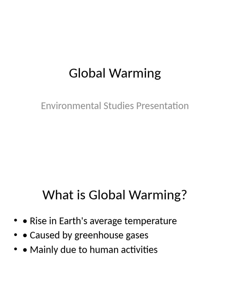 Understanding Global Warming Effects | PDF