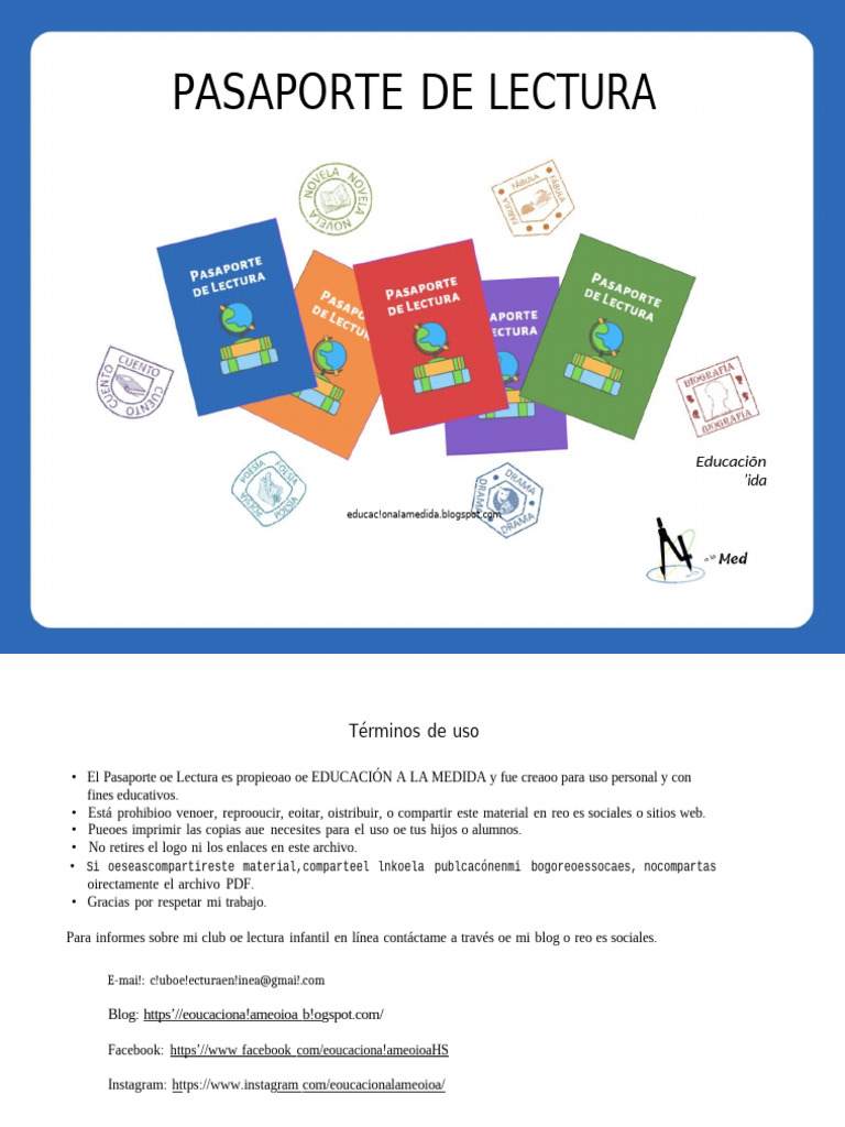 Pasaporte de Lectura Infantil | PDF