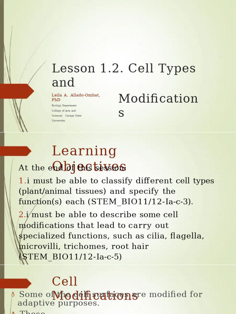 8.-2Cell-Modification | PDF | Cell Biology | Anatomy
