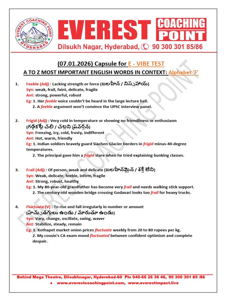 E-Vibe Test Capsule (07.01.2026) | PDF