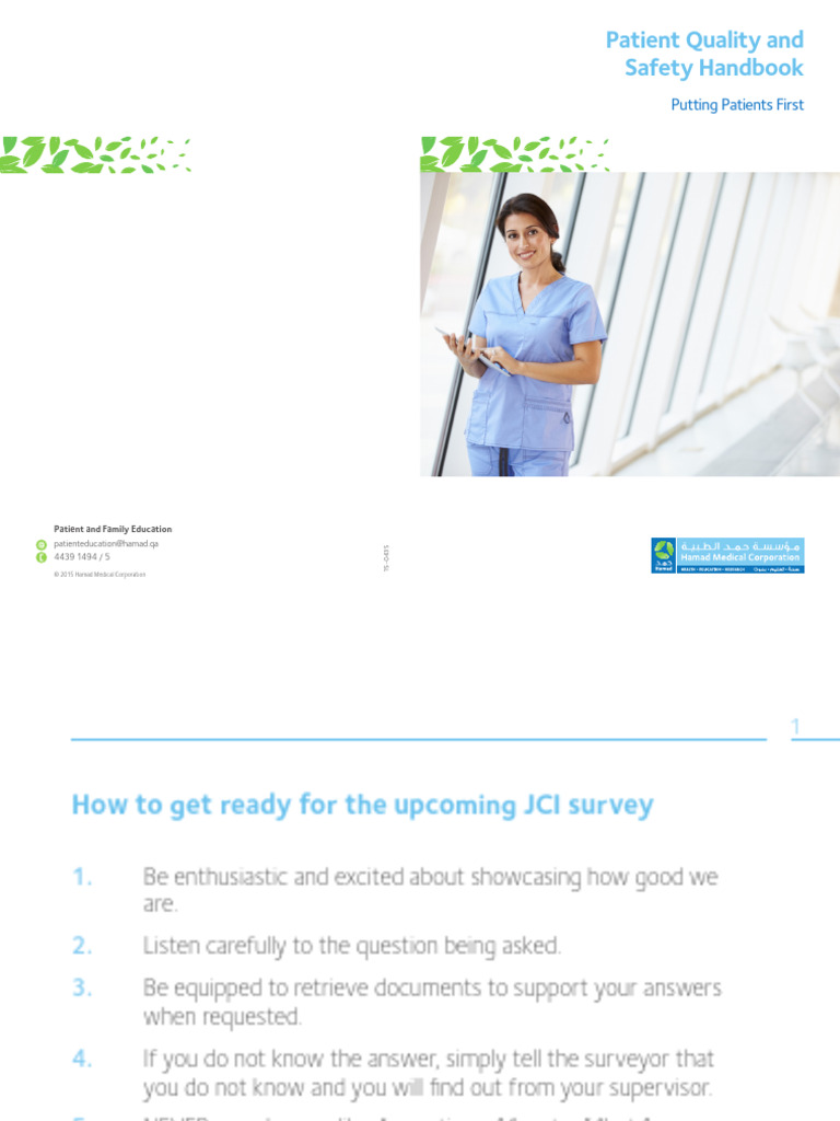 Corporate - Patient Quality and Safety Handbook - English | PDF ...