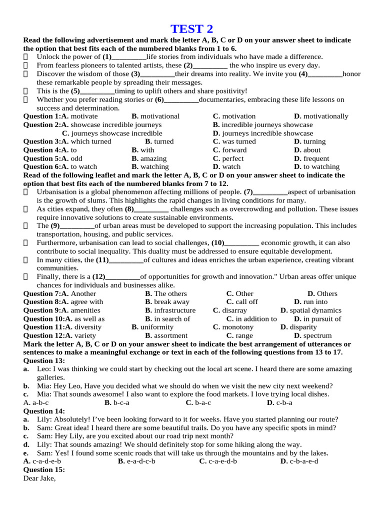 No Key Test 2 Pdf Mindfulness Sustainability
