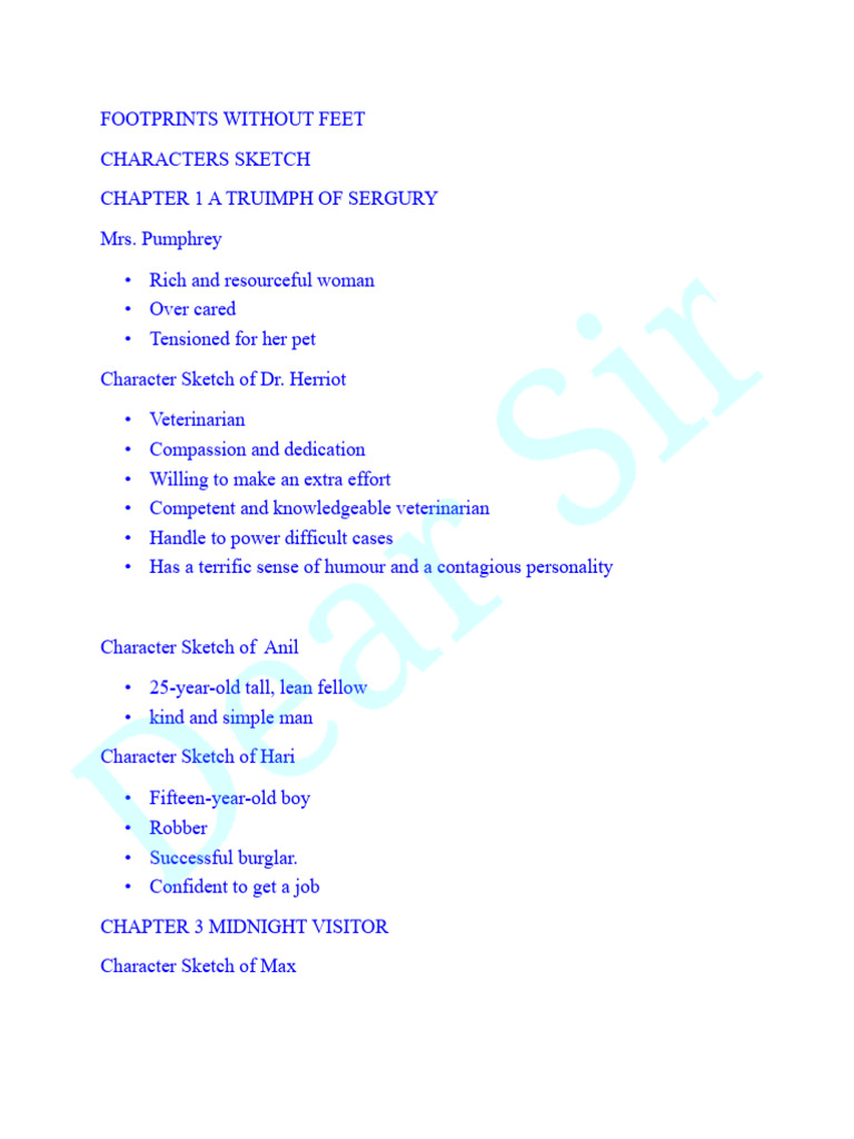 Charactersketch of Footprint Without Feet 1new (1) (1)-Invert (3) | PDF