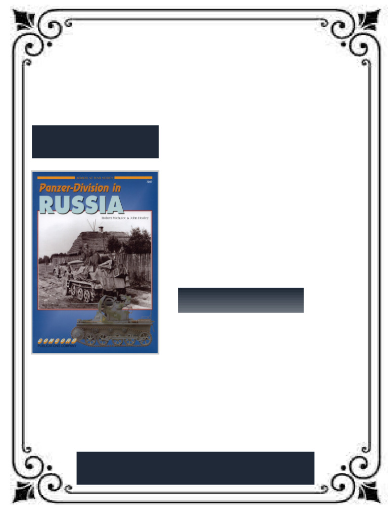 Panzer Division In Russia 1st Edition Robert Michulec ebook teaching ...