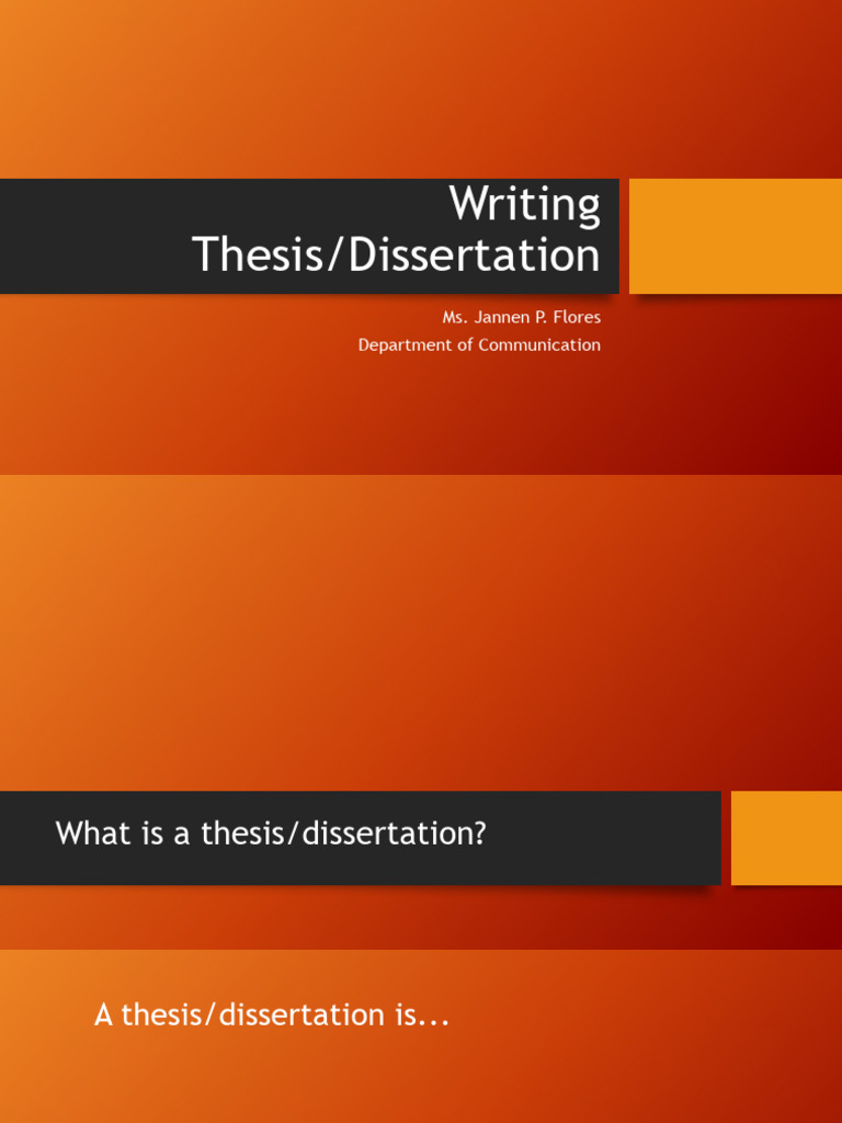 Thesis/Dissertation Writing Guide | PDF | Thesis | Academia