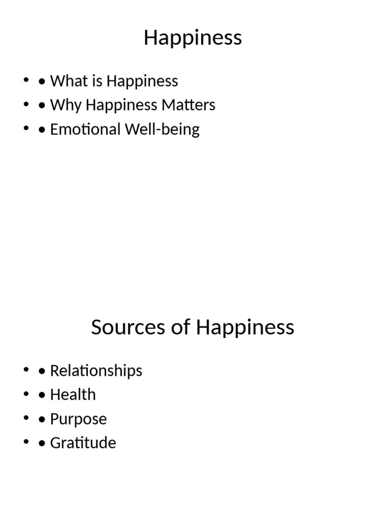 Happiness Presentation 5 Slides | PDF