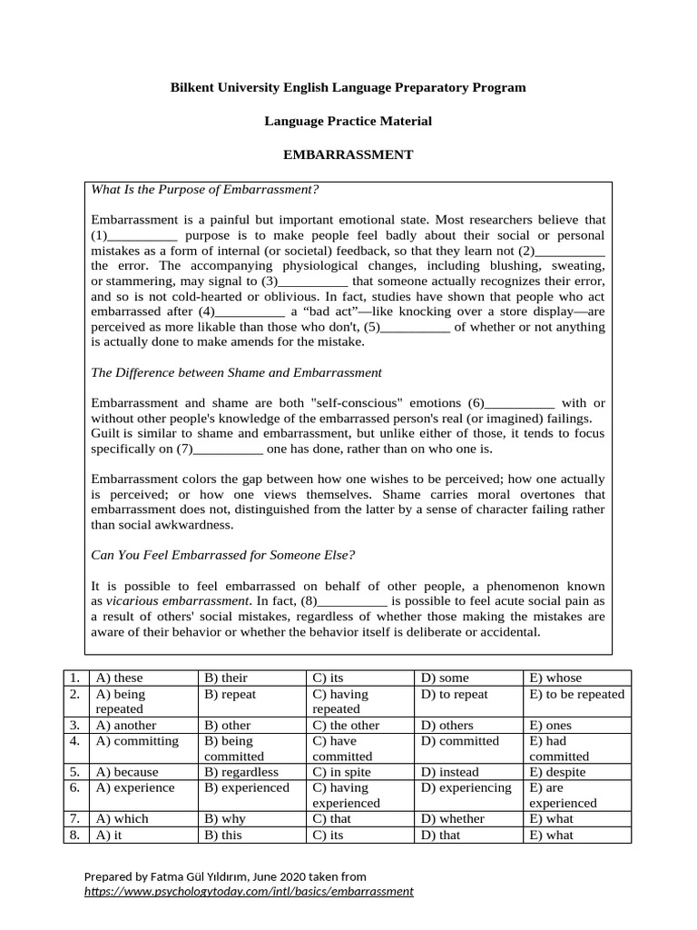 Understanding Embarrassment and Its Effects | PDF | Shame ...