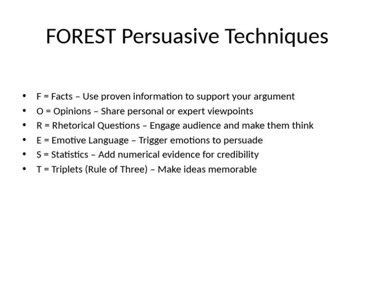 FOREST_techniques_slide | PDF