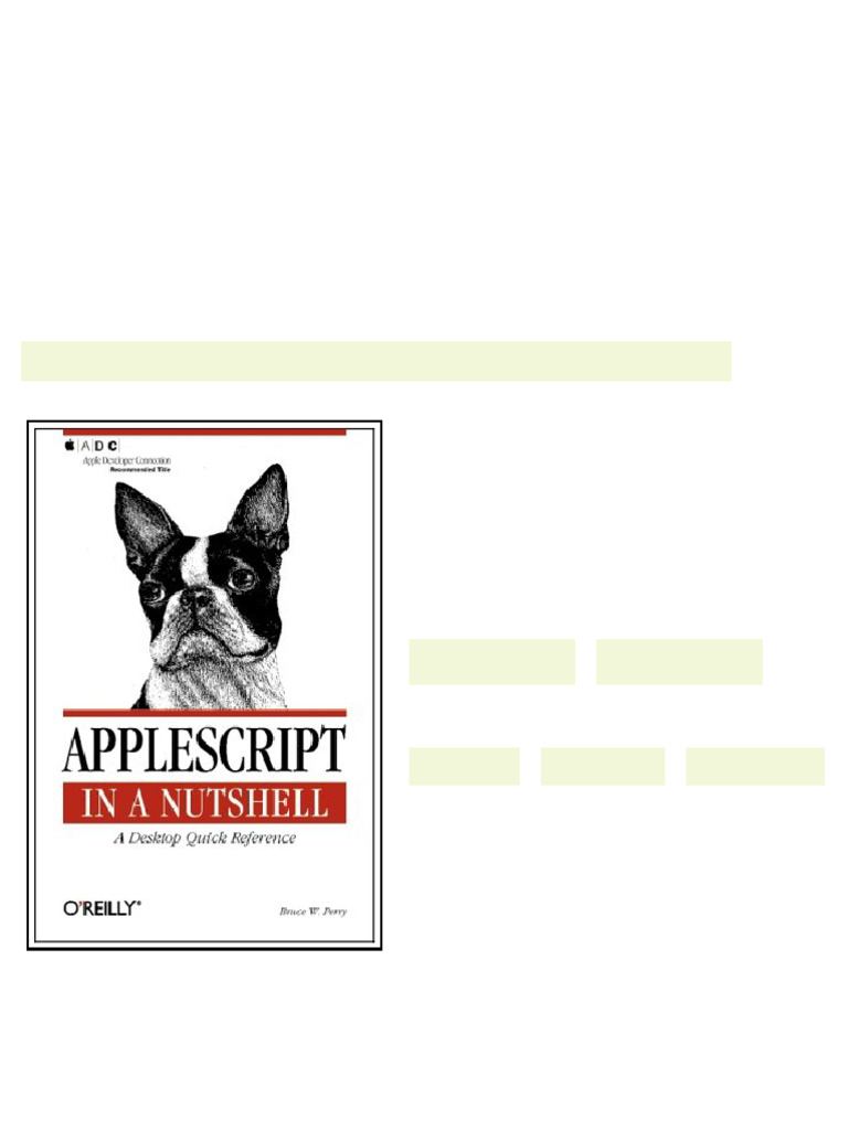 (Ebook) AppleScript in a nutshell: a desktop quick reference by Bruce W. Perry ISBN ...