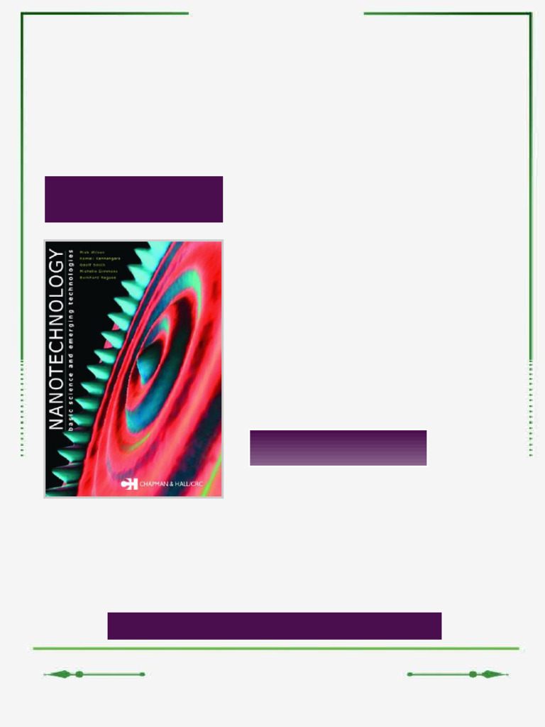 Nanotechnology Basic Science and Emerging Technologies 1st Edition Mick ...