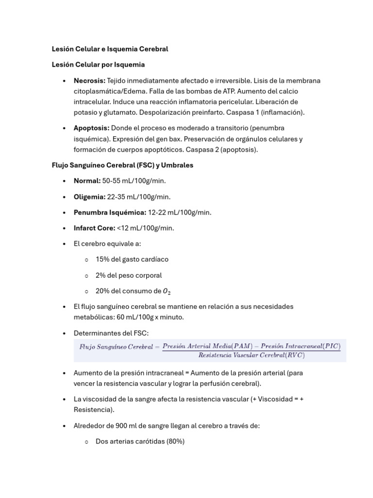 V.A. Lesión neuronal e isquemia cerebral | PDF | Apoptosis | Isquemia