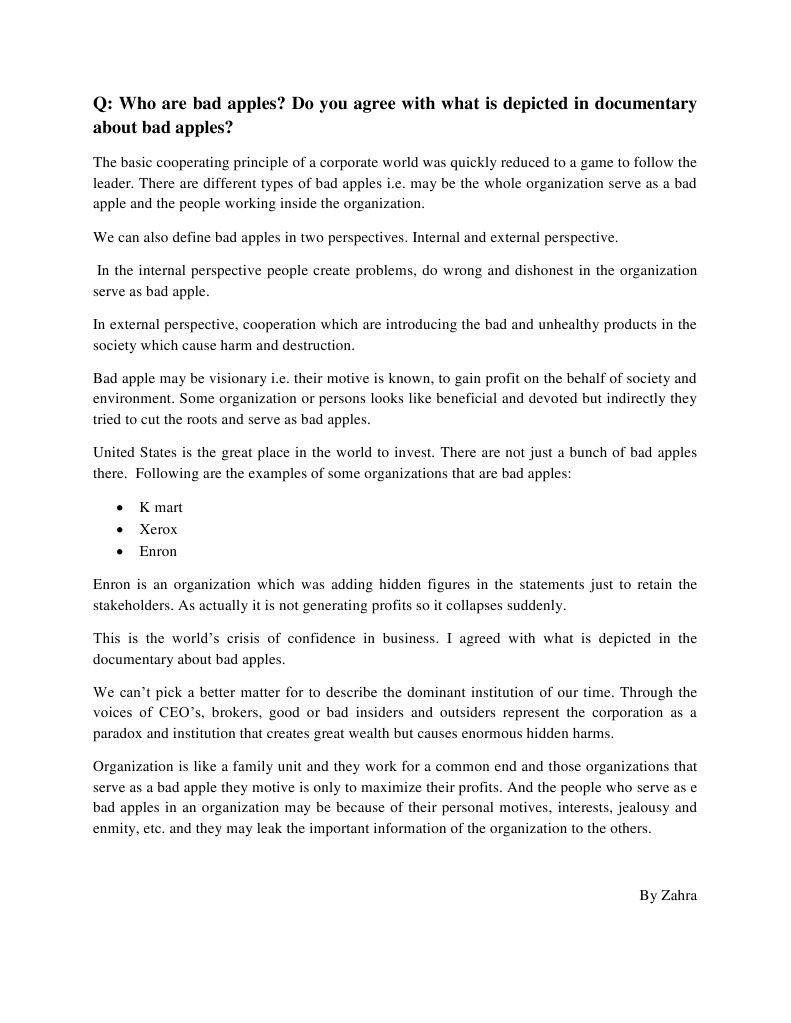 Bad Apples | PDF