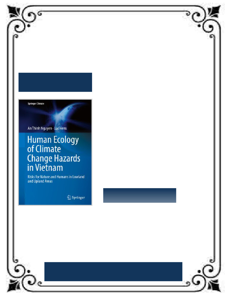 Human Ecology of Climate Change Hazards in Vietnam Risks for Nature and ...