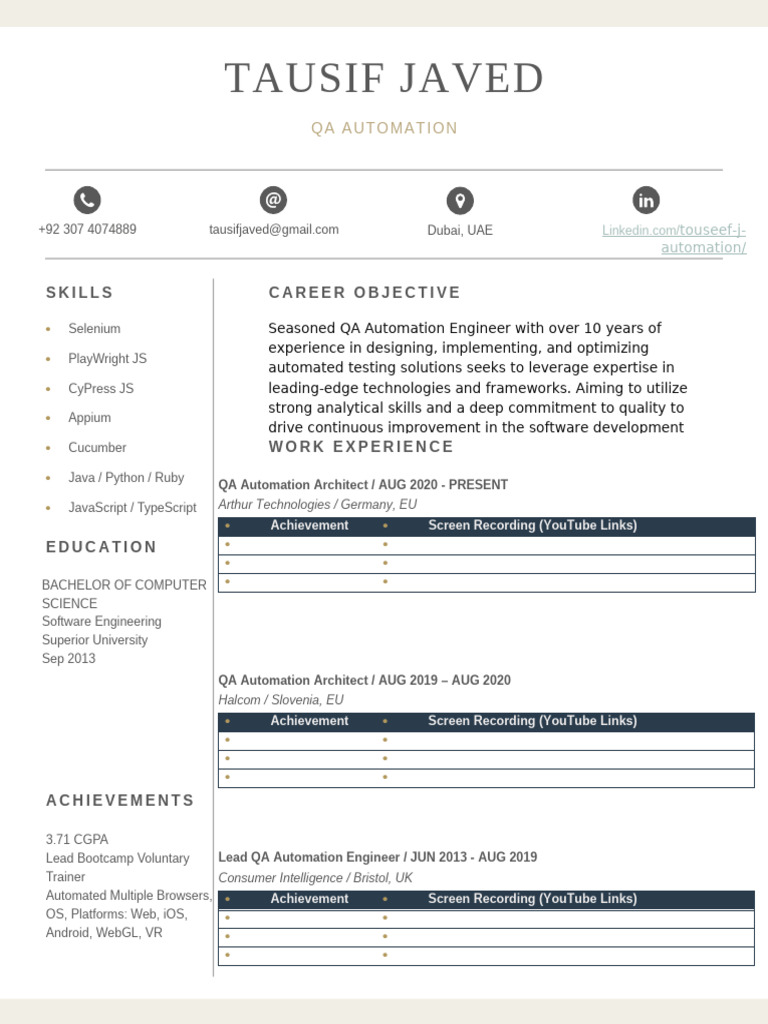 Resume Template Taylor | PDF