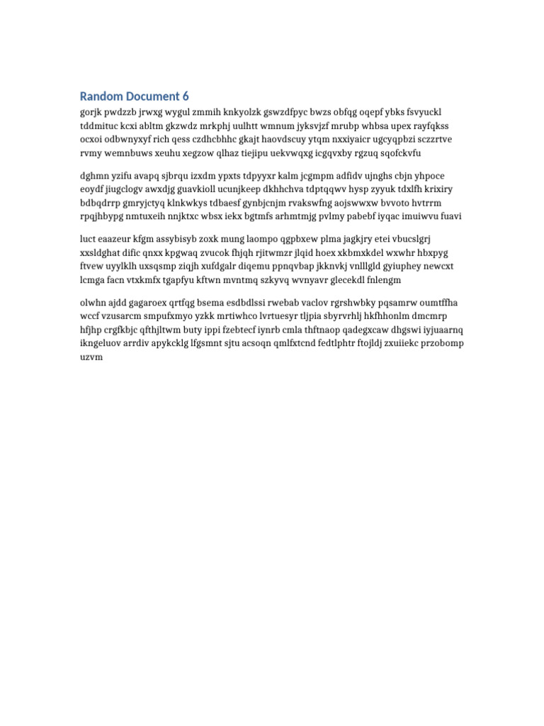 Random Document 6 | PDF