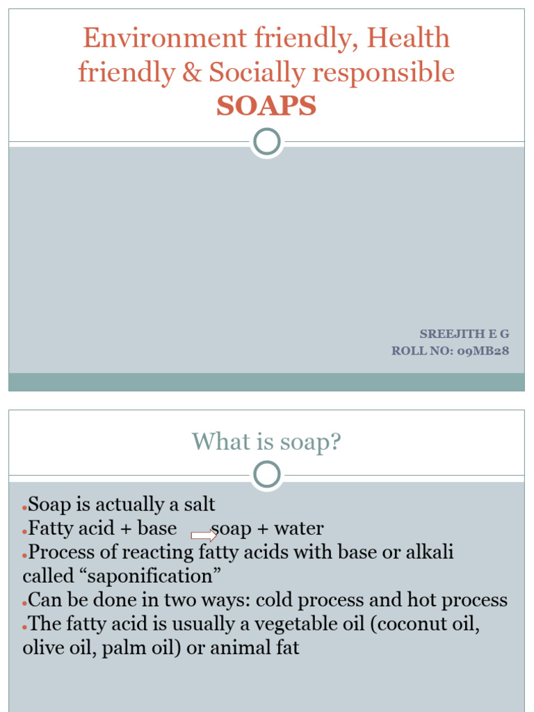 Eco-Friendly and Socially Responsible Soaps | PDF | Soap | Chemical ...