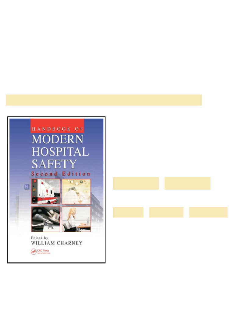 (Ebook) Handbook of Modern Hospital Safety, Second Edition by William ...