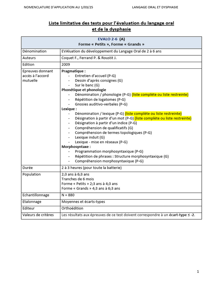Évaluation du Langage Oral et Dysphasie | PDF | Phonologie | Linguistique