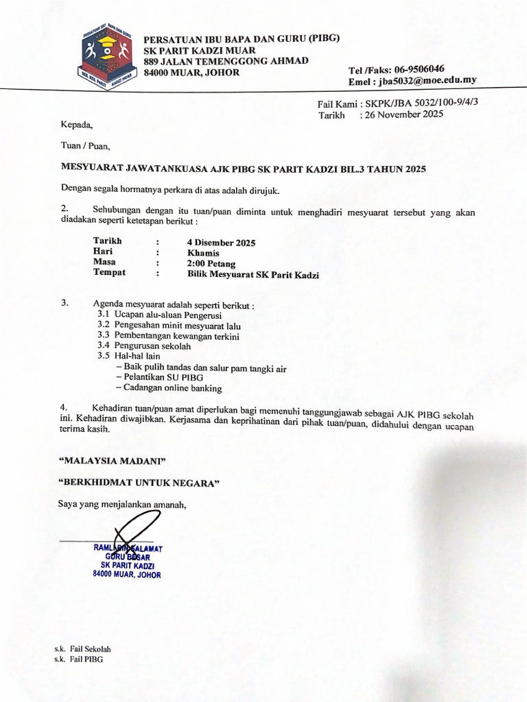 Persatuan Ibu Bapa Dan Guru (Pibg) | PDF