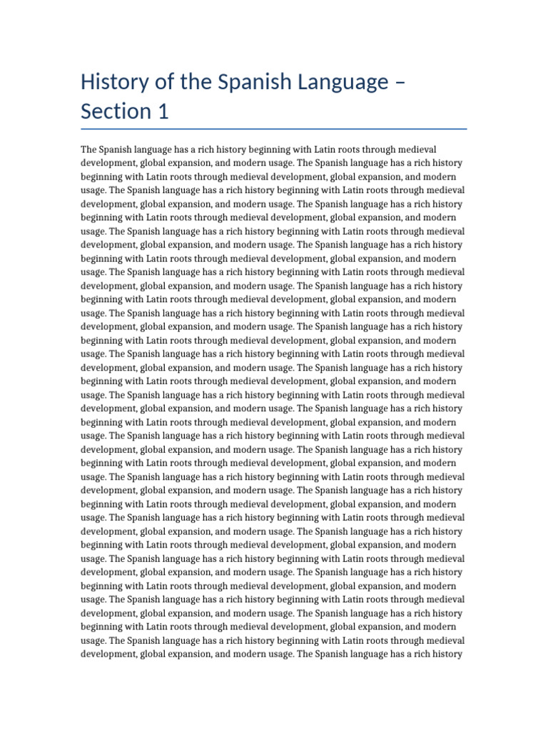 Evolution of the Spanish Language | PDF | Spanish Language | Communication