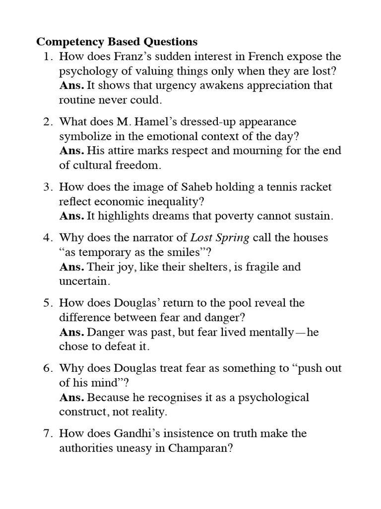 Analyzing Competency-Based Questions | PDF