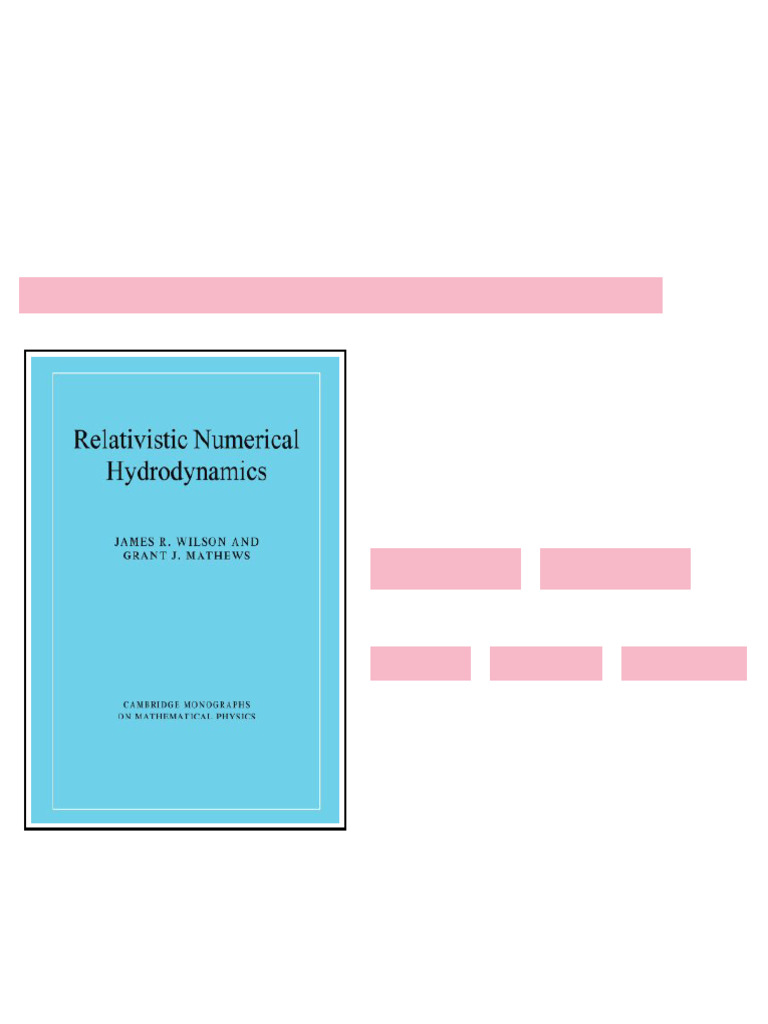 (Ebook) Relativistic Numerical Hydrodynamics by James R. Wilson, Grant ...