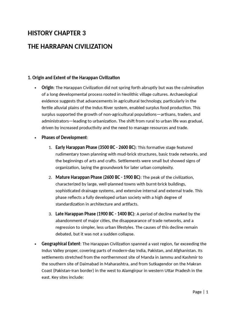 Harappan Civilization Overview and Insights | PDF | Vedas