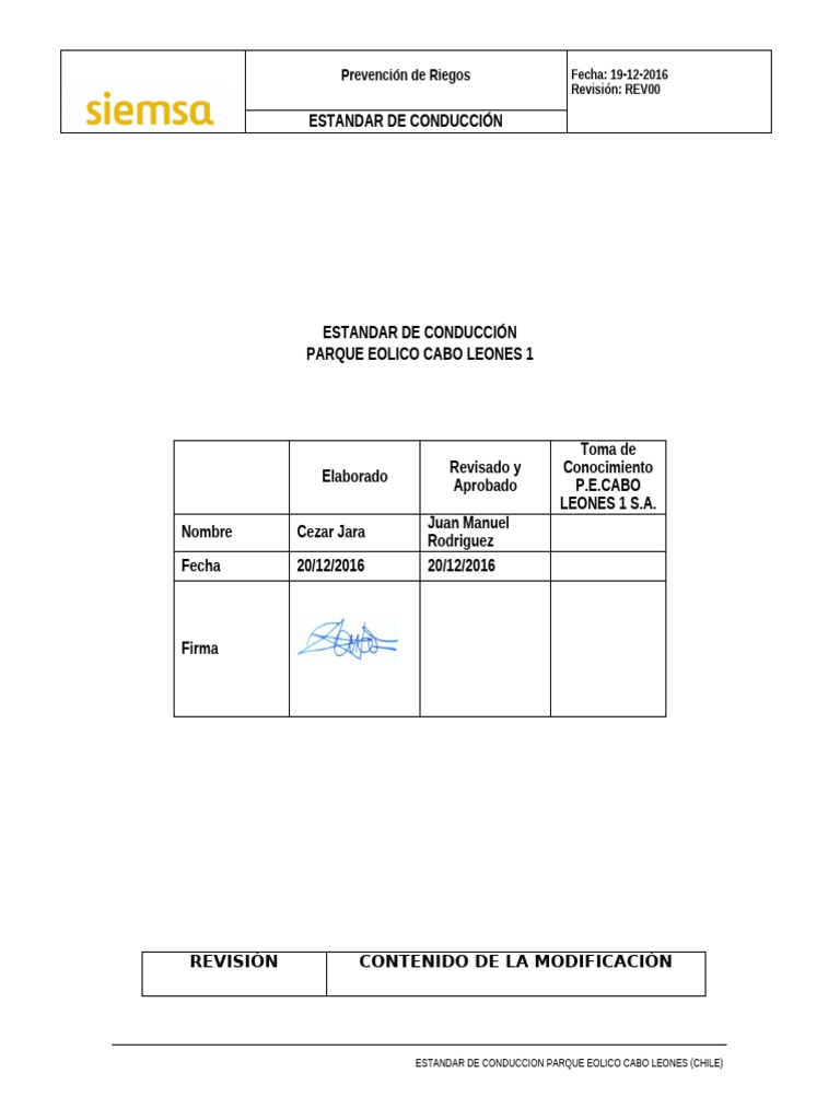 SIEMSA ESTANDAR CONDUCCION P E CABO LEONES1 | PDF | Extinción | Especie en peligro