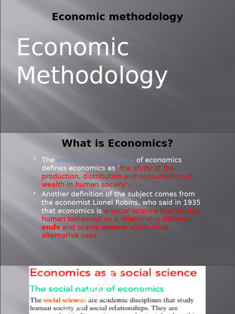 Understanding Economic Methodology | PDF | Economics | Social Sciences