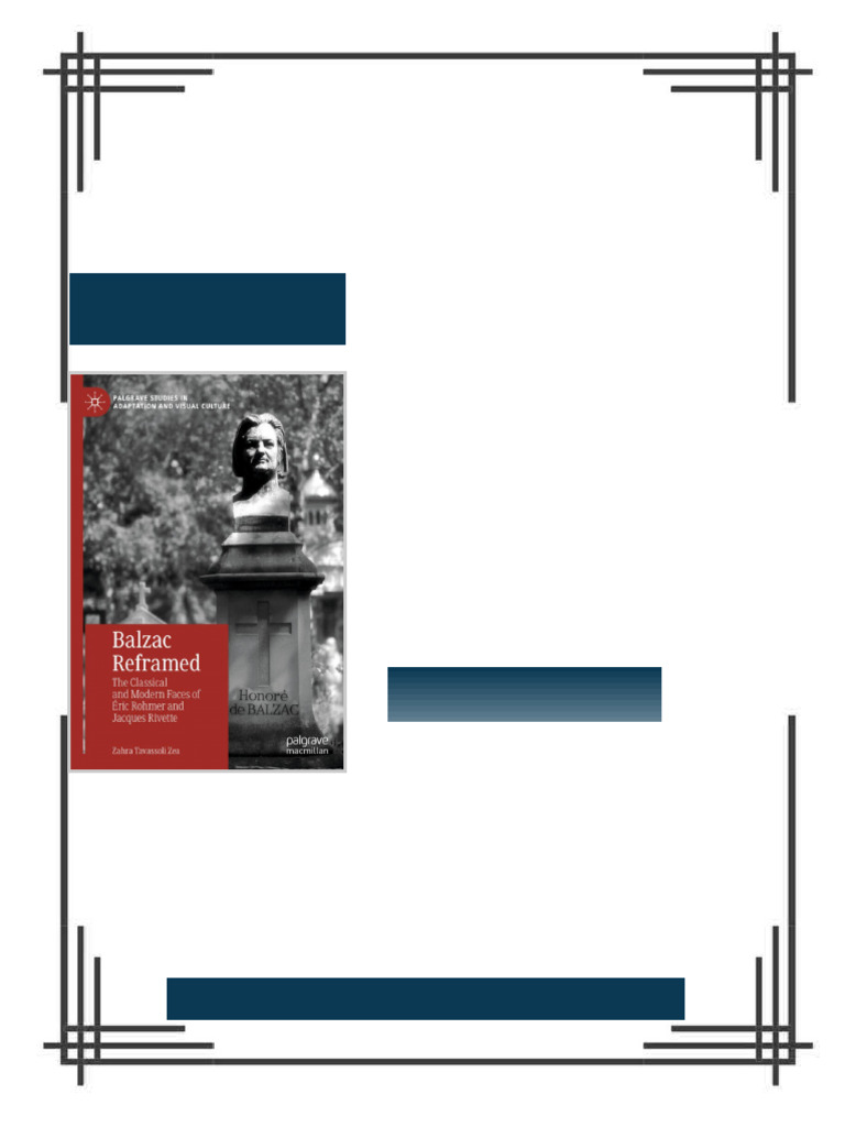 Balzac Reframed: The Classical and Modern Faces of Éric Rohmer and ...