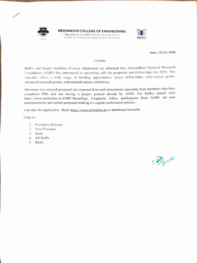 ANRF 2026 Proposal Call Details | PDF
