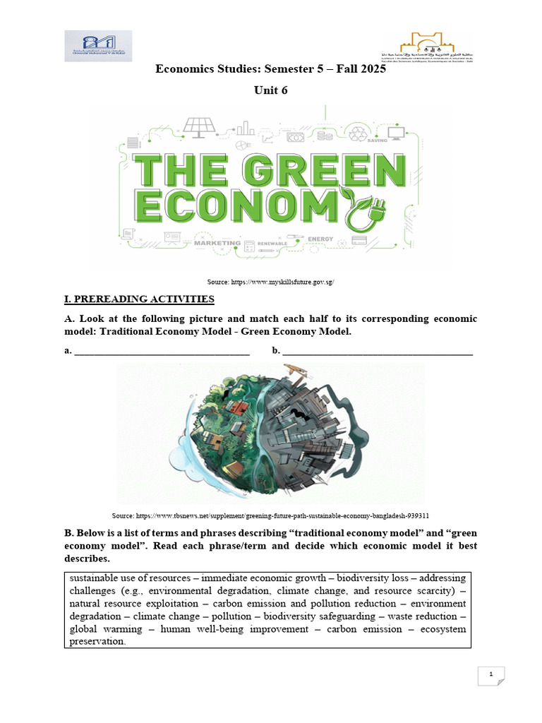 Green Economy vs. Traditional Economy Models | PDF | Sustainability ...
