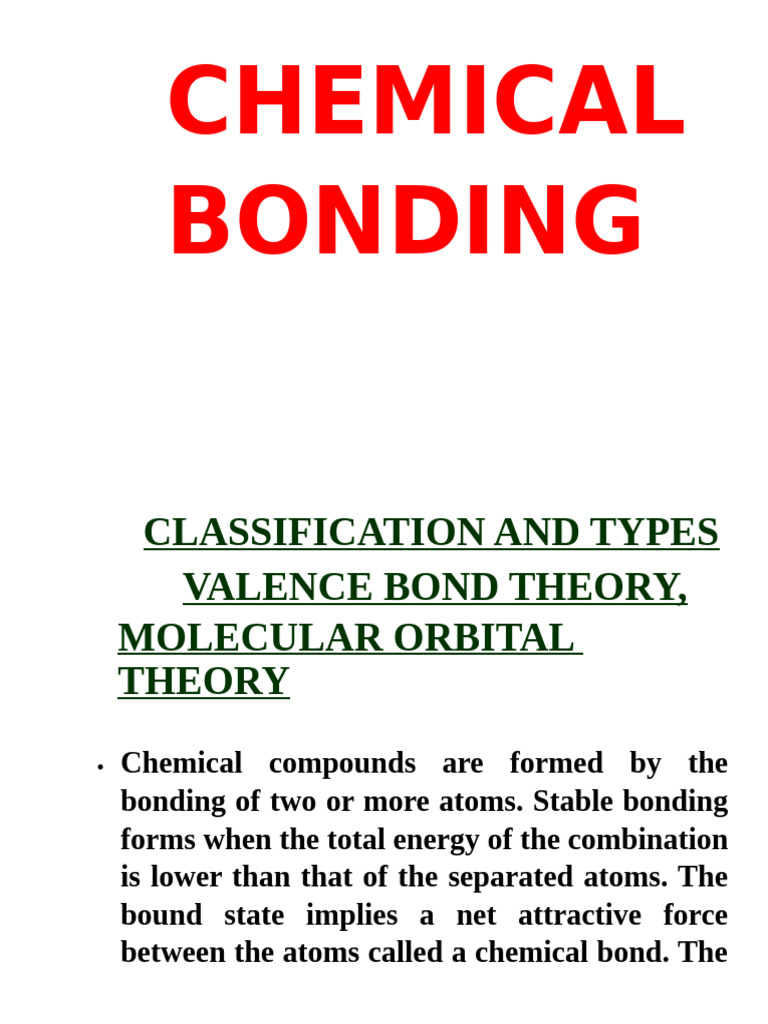 Chemical Bonding (1) | PDF | Chemical Bond | Ionic Bonding