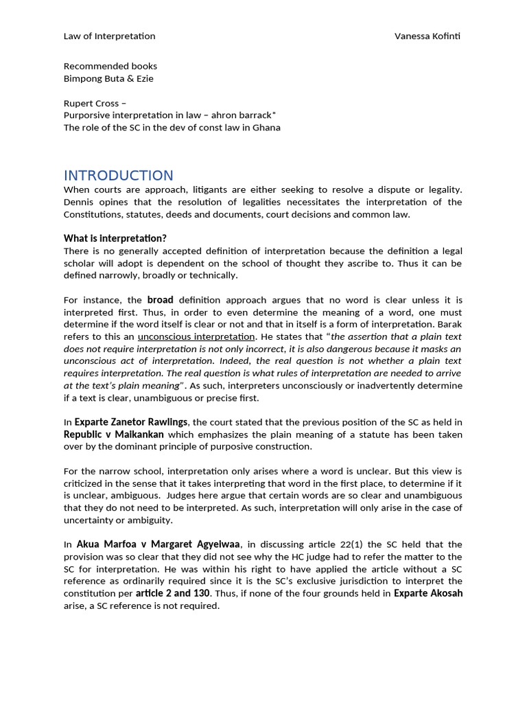 Understanding Legal Interpretation Principles | PDF | Statutory ...