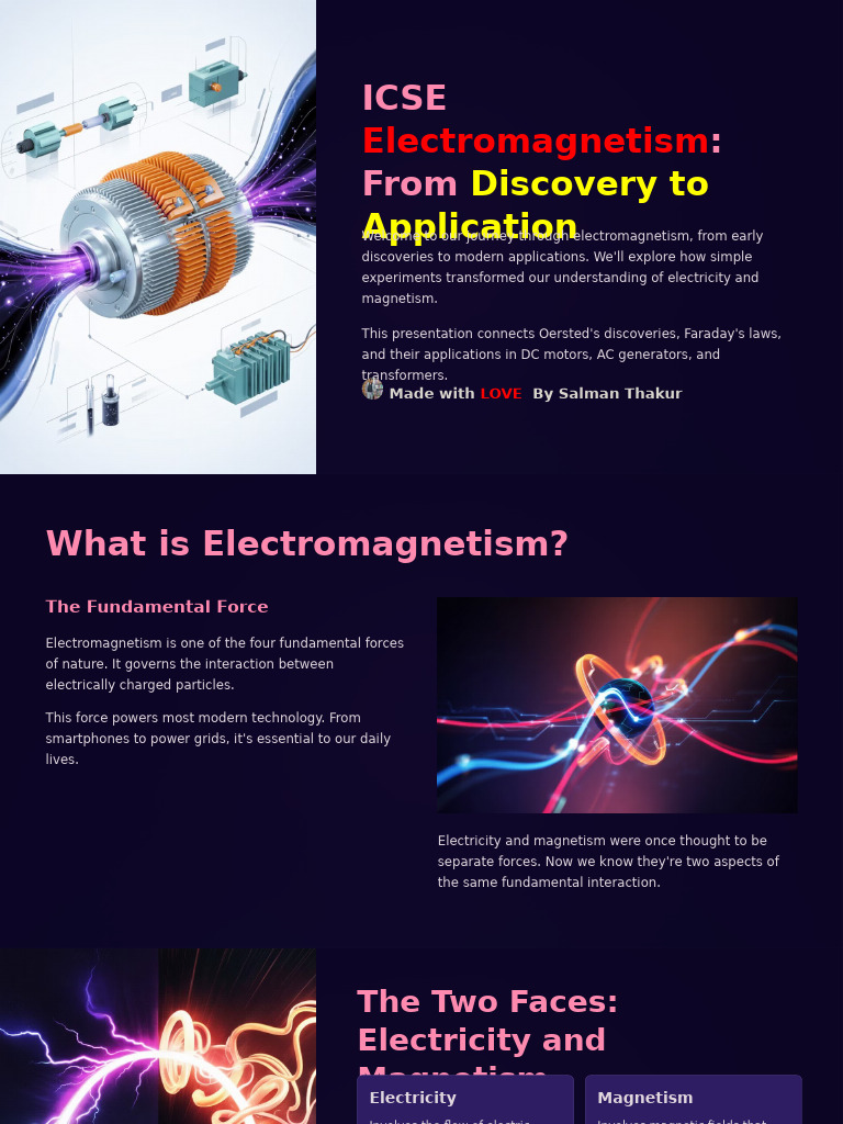 Electromagnetism: From Theory to Tech | PDF | Electromagnetic Induction ...