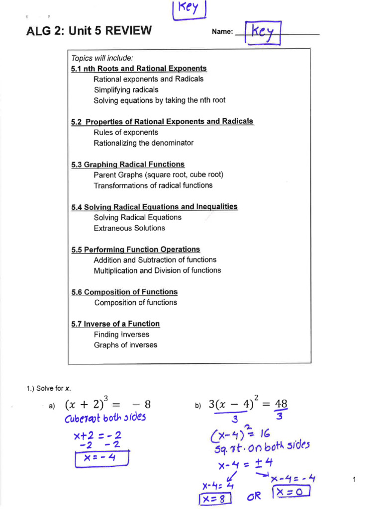 Radical Functions and Equations Guide | PDF
