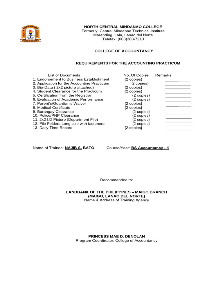 INTERNSHIP-APPROVAL-DOCUMENTS | PDF | Accounting | Business