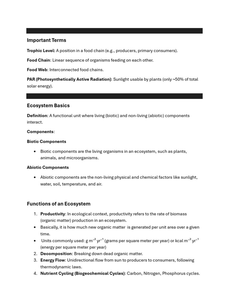 Ecosystem | PDF | Ecosystem | Food Web