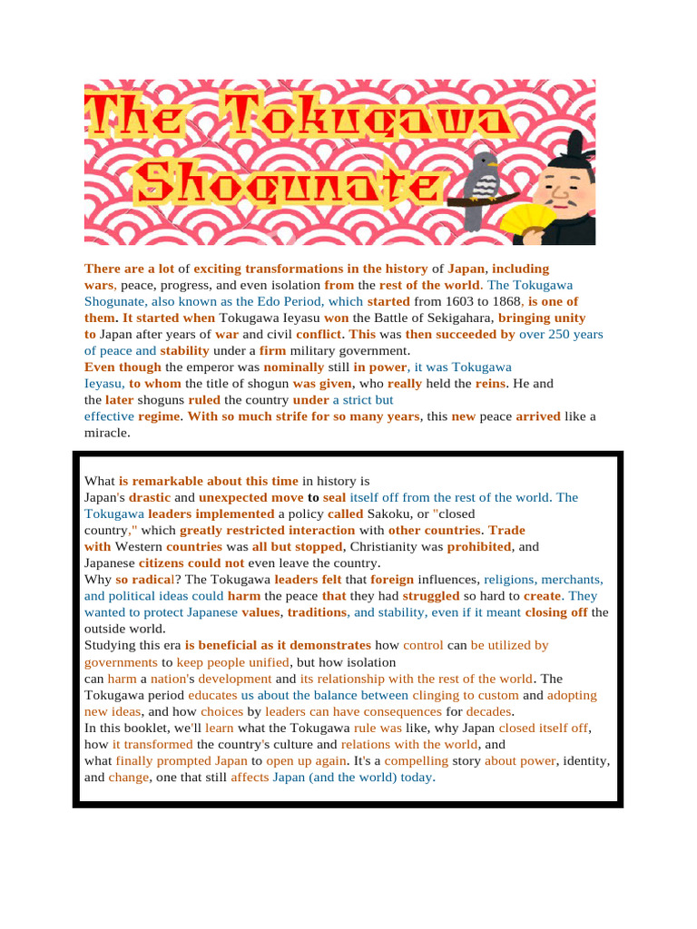 Tokugawa Shogunate | PDF | Shogun | Samurai