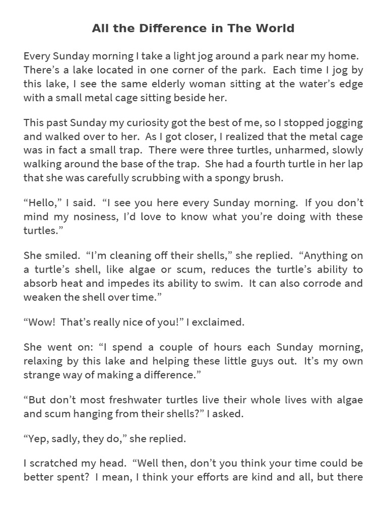 All The Difference in The World | PDF
