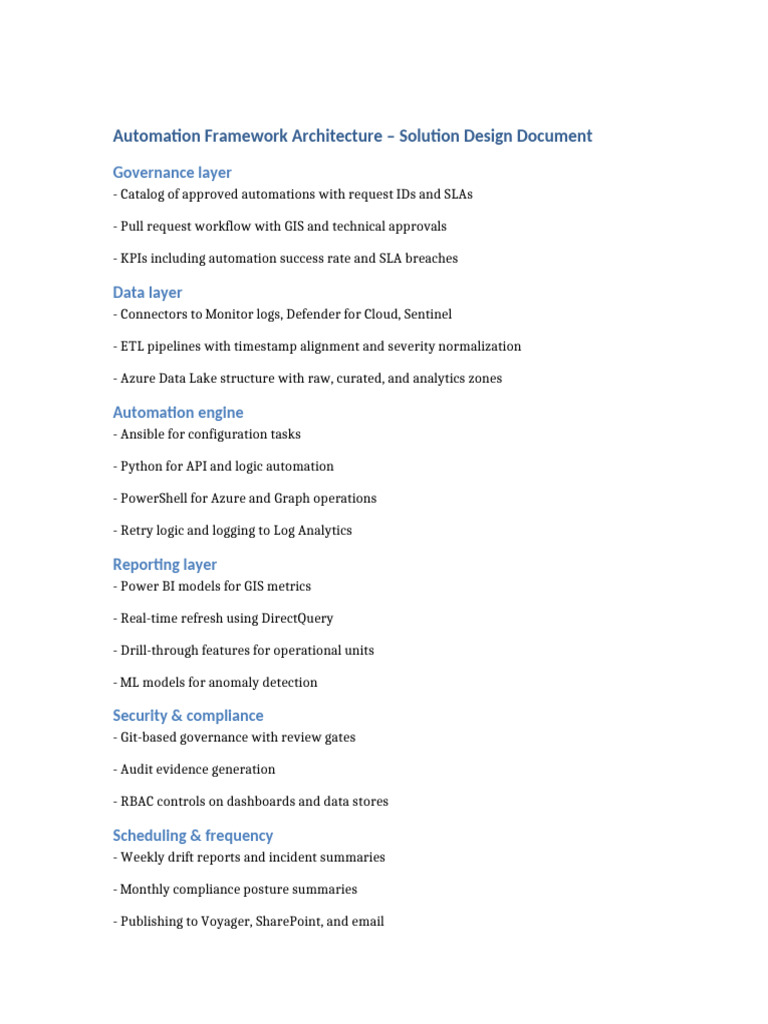 Automation Framework Solution Design | PDF