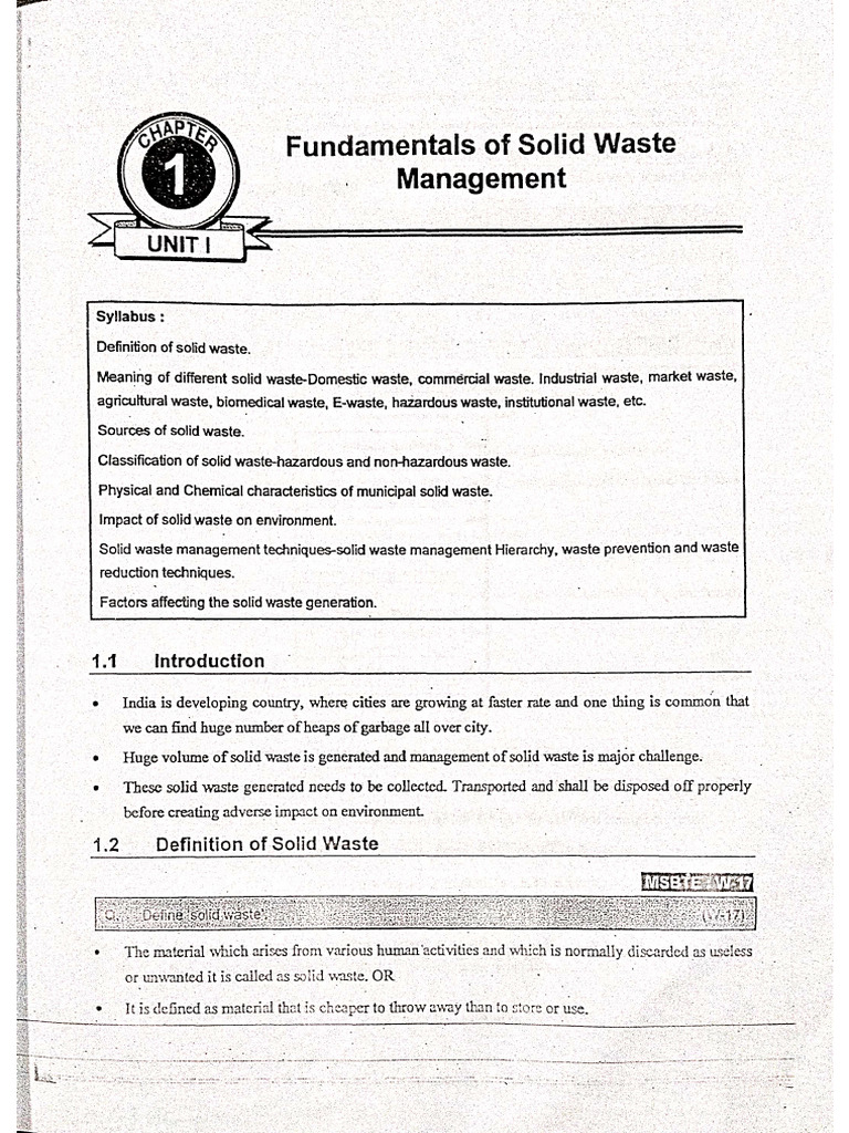 SWM Unit 1,2,3 | PDF