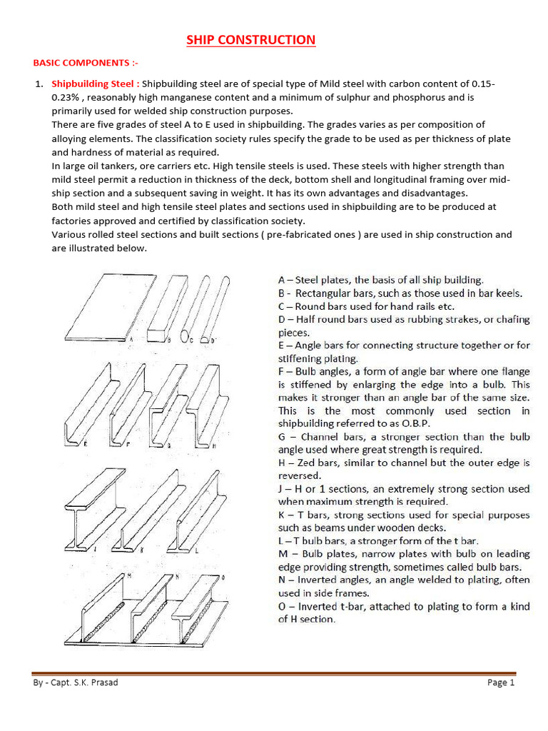 Ship Construction: Key Components Explained | PDF