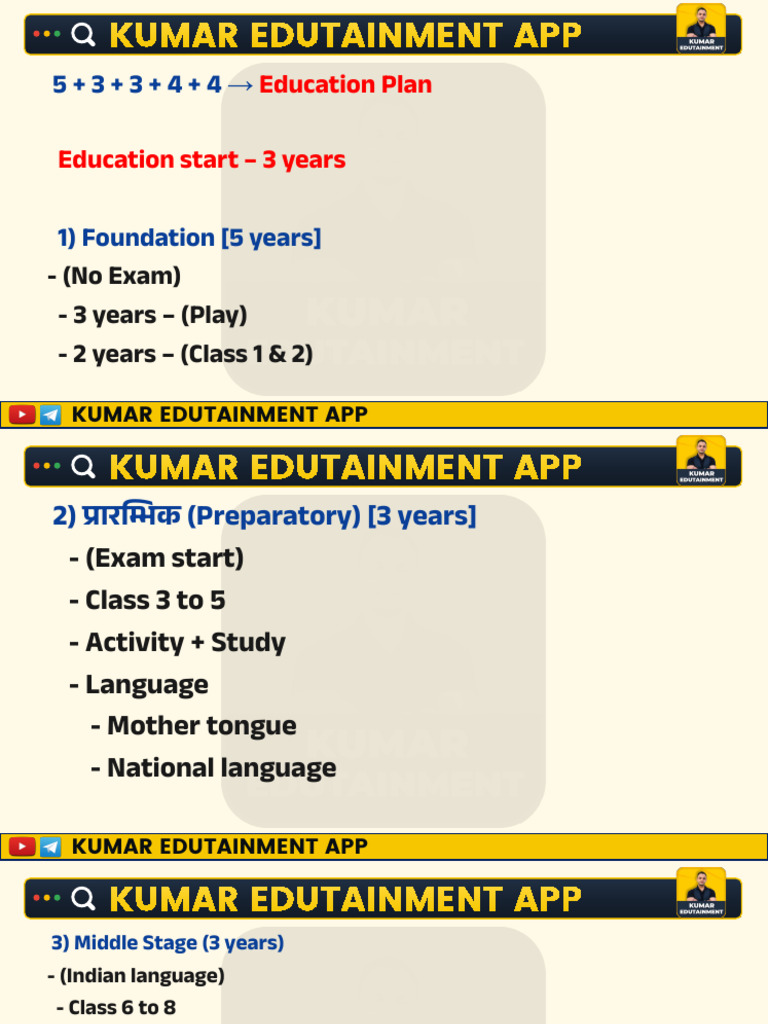 Kumar Edutainment App Education Plan | PDF