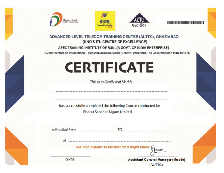 Telecom Technologies Internship Certificate | PDF