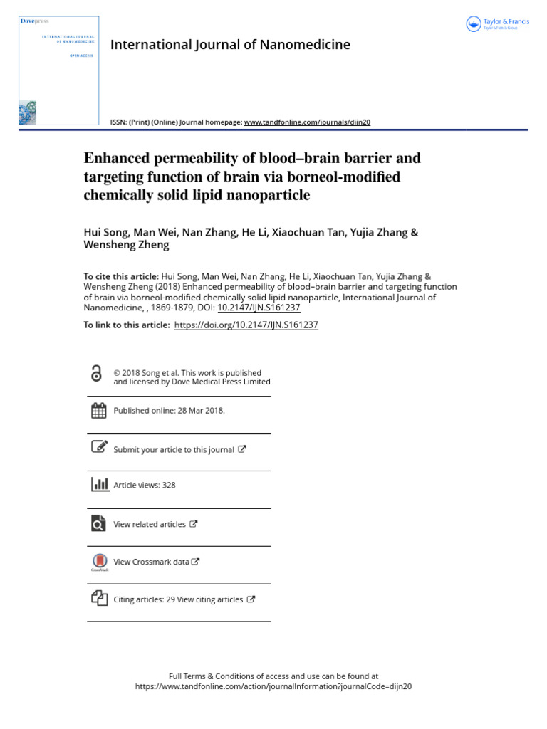 Enhanced Permeability of Blood Brain Barrier and Targeting Function of ...