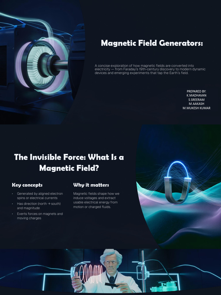 Magnetic Field Generators Explained | PDF | Electric Generator ...